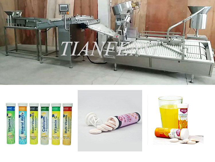 Horizontal SS304 80pcs/Min effervescent Tablet Tube Filling and packing ...